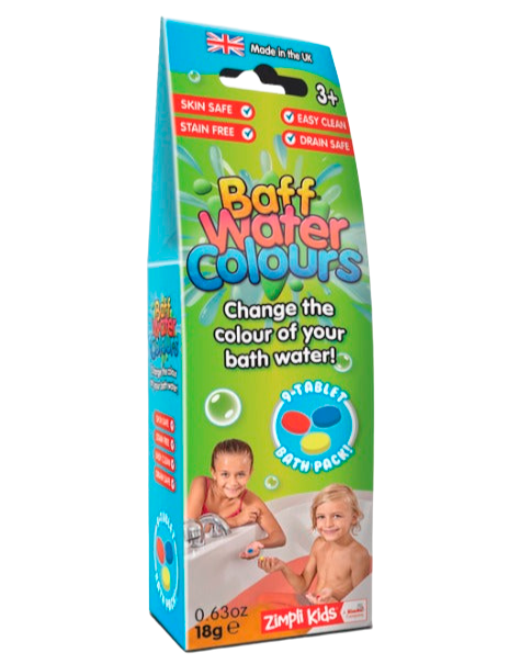 Baff Water Colours 9 Pack - Colour Changing Bath Tablets – Wooden ...